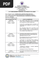 Narrative Report Classroom Observation | PDF | Teachers | Classroom