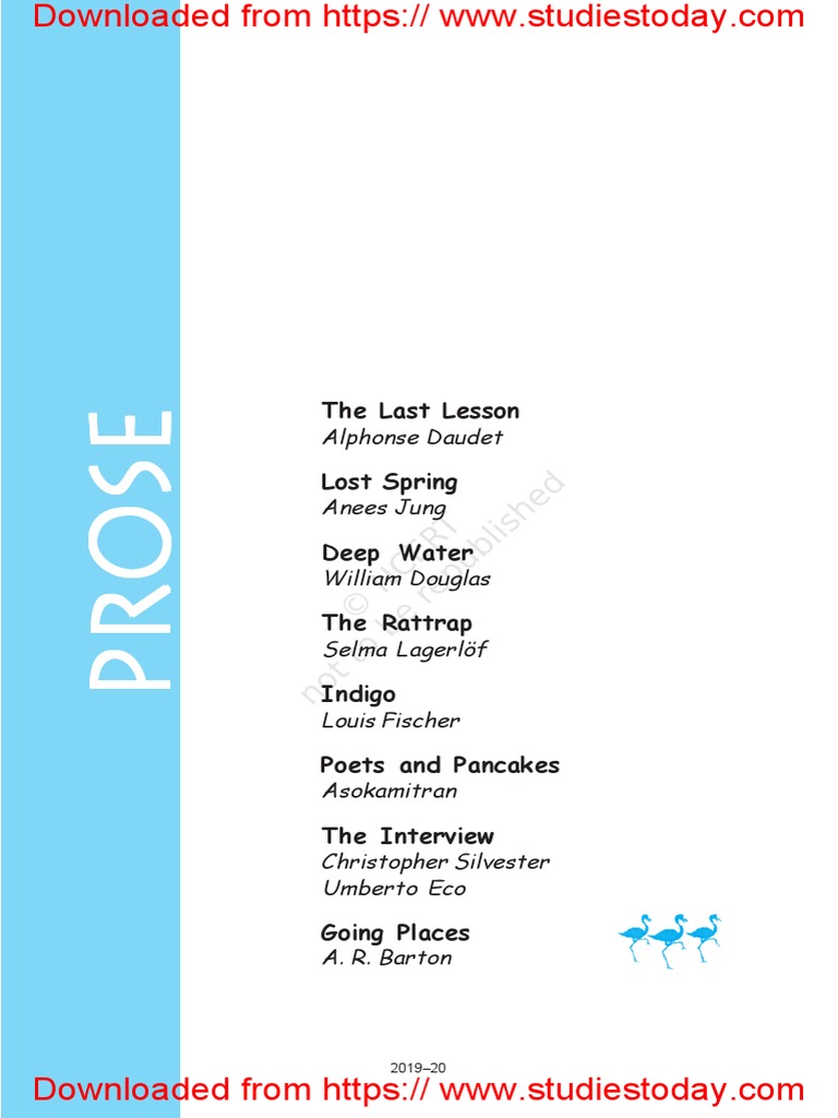 NCERT Class 12 English The Last Lesson | PDF | English Language ...