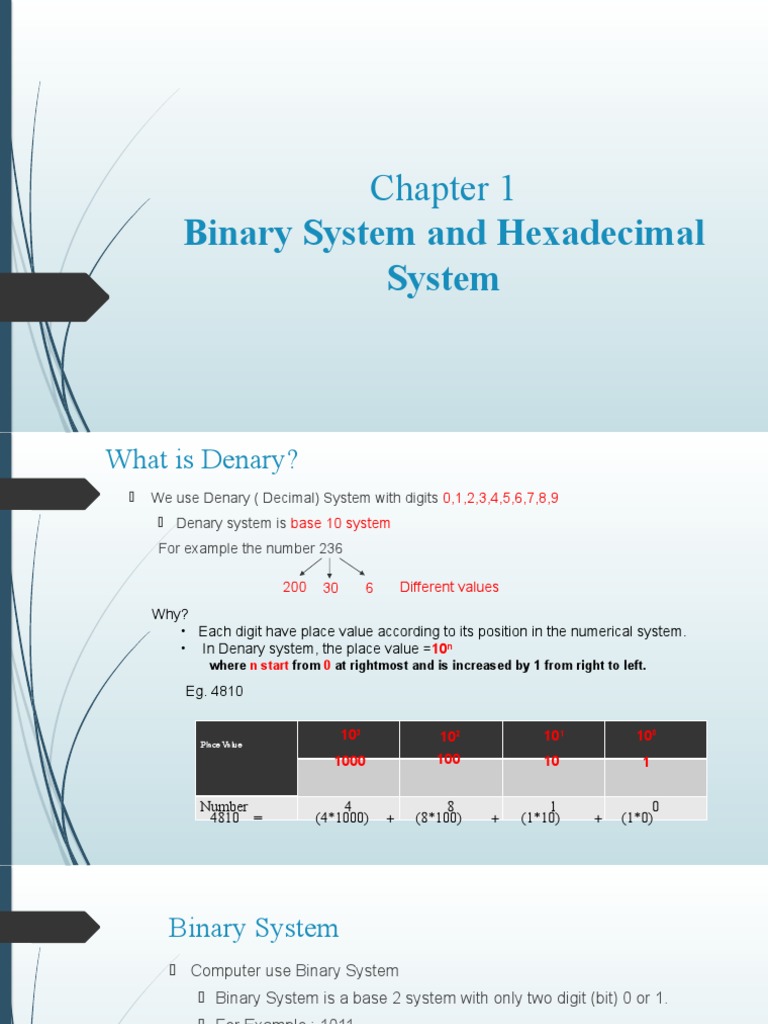 Understanding Binary and Hexadecimal Systems | PDF | Byte | Decimal