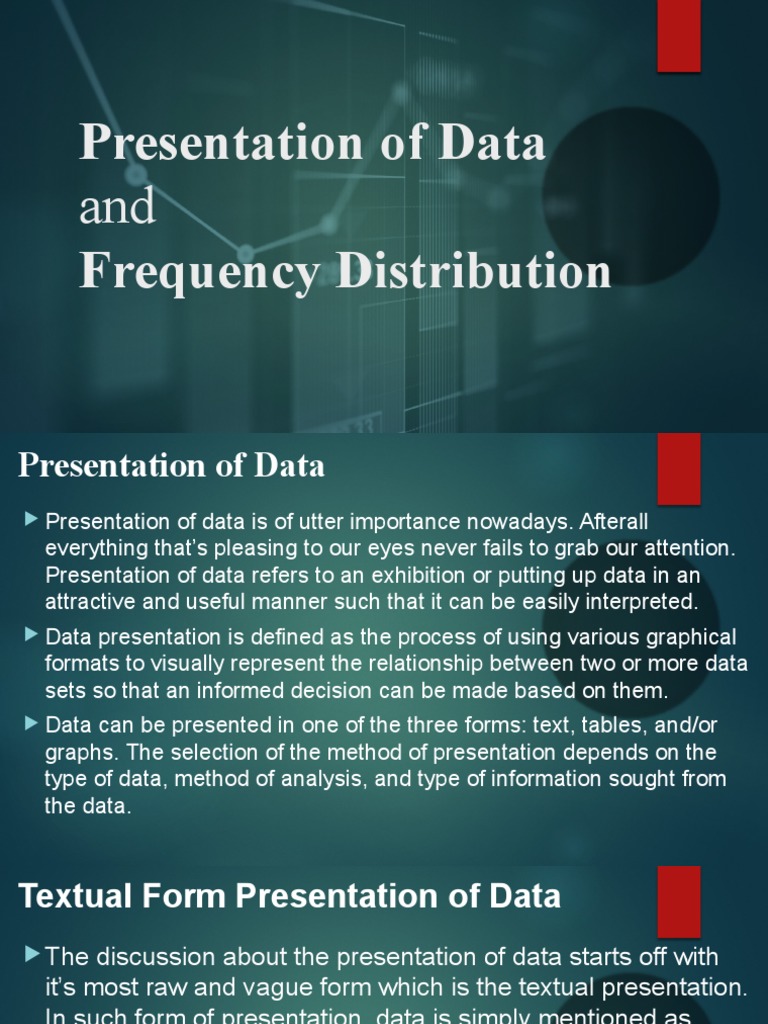 L5 - Presentation of Data | PDF | Data | Mode (Statistics)