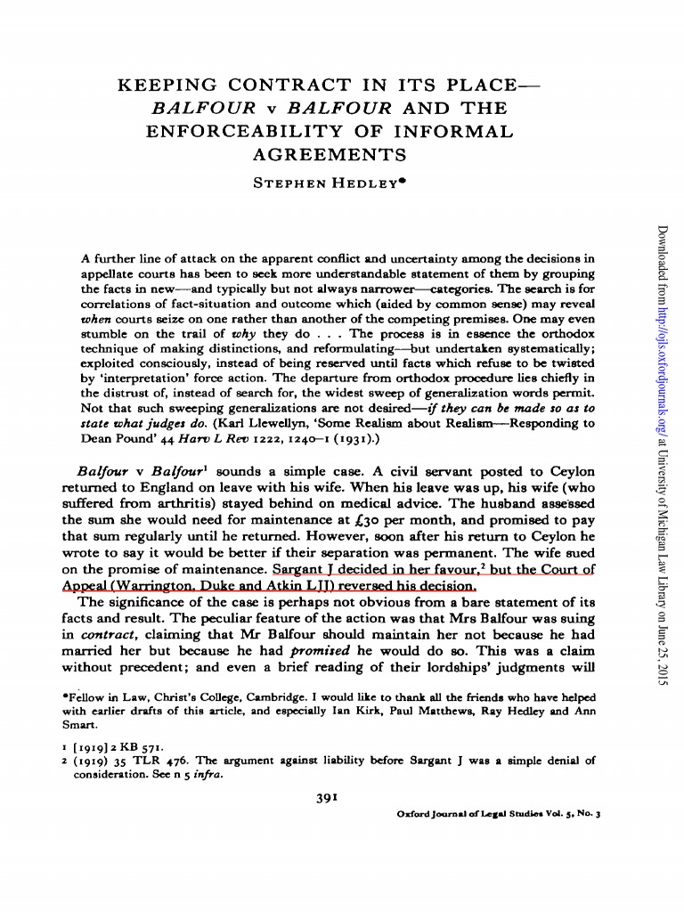 Keeping Contarct in Its Place | PDF | Reasonable Person | Lawsuit