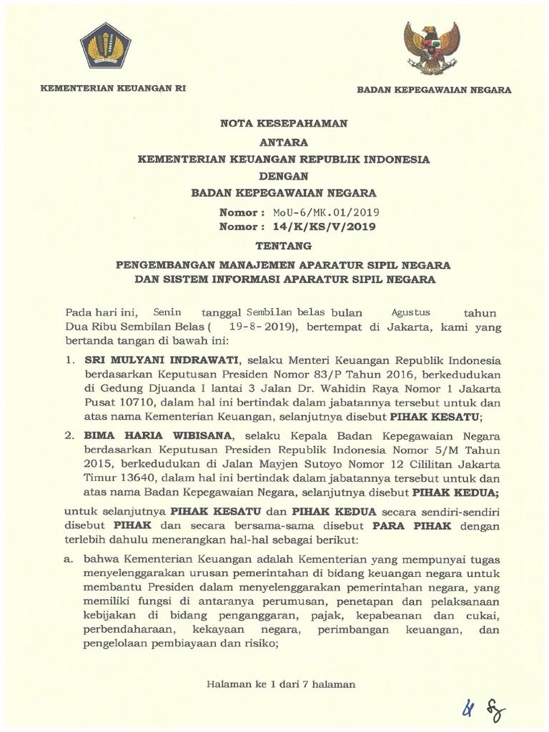 Tugas Nota Kesepahaman (Syifa Ardelia Dewi) 3019210181 | PDF