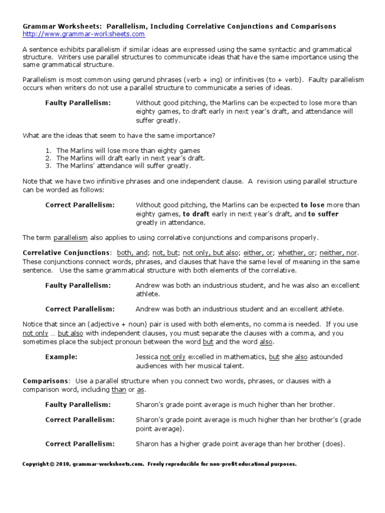Lesson.parallelism | Phrase | Verb