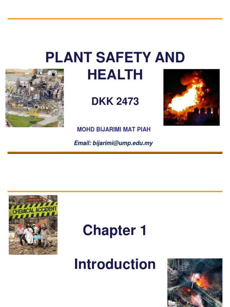 Chap 1 - Intro - Plant Safety and Health | PDF | Occupational Safety ...