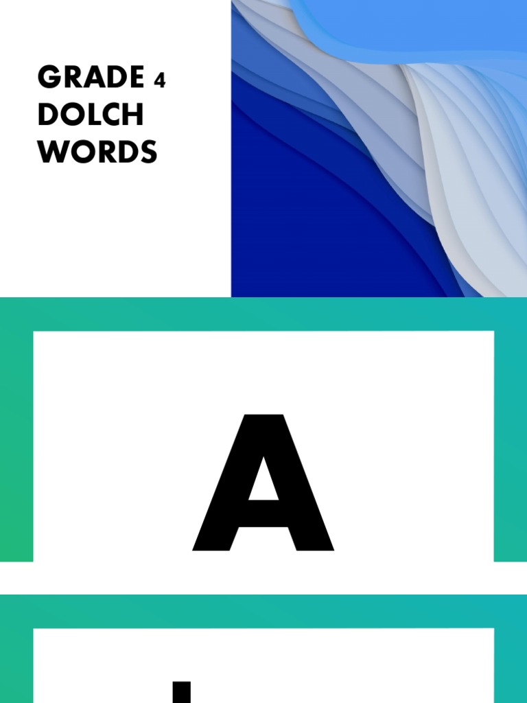 Grade 4 Dolch Words | PDF