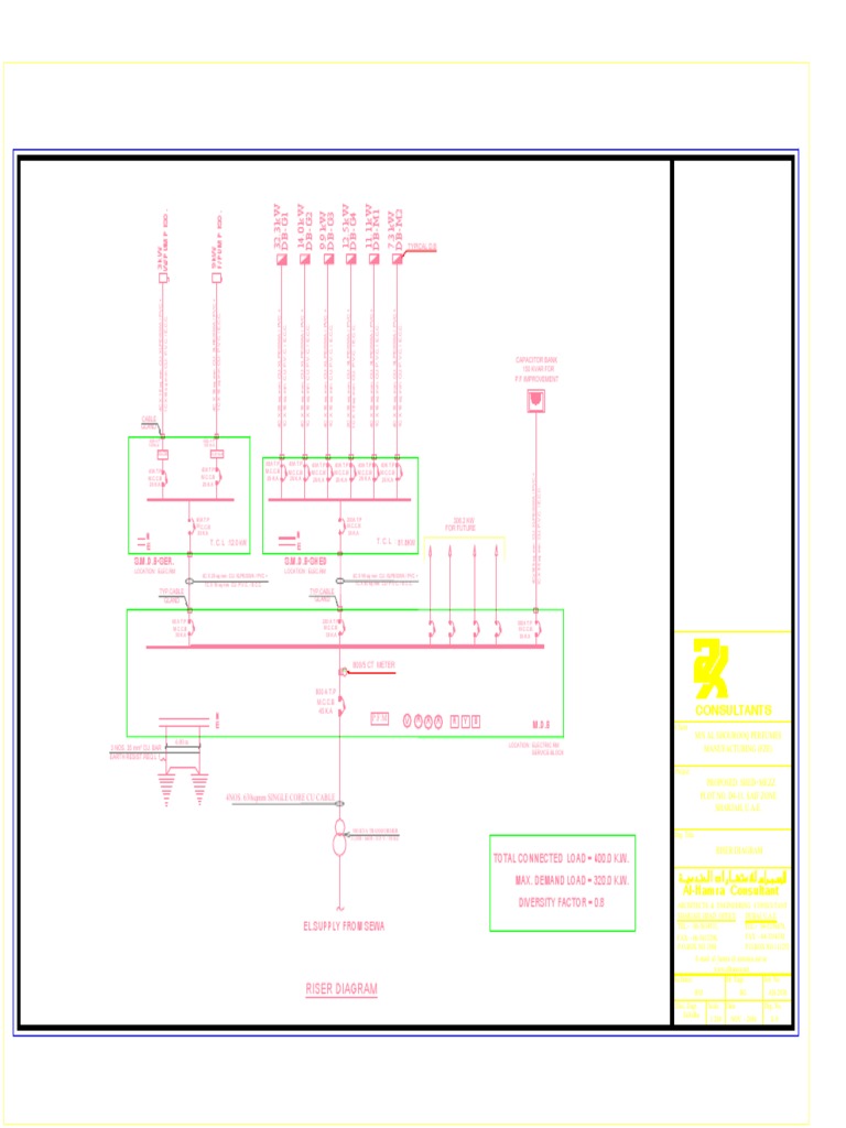 Typical D.B: Riser Diagram | PDF | Polyvinyl Chloride | Electric Power