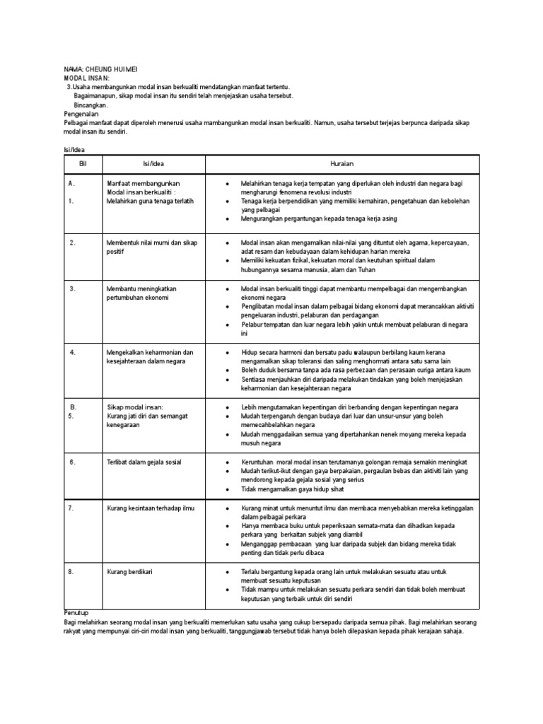 Modal Insan No.3 | PDF | Karier & Perkembangan
