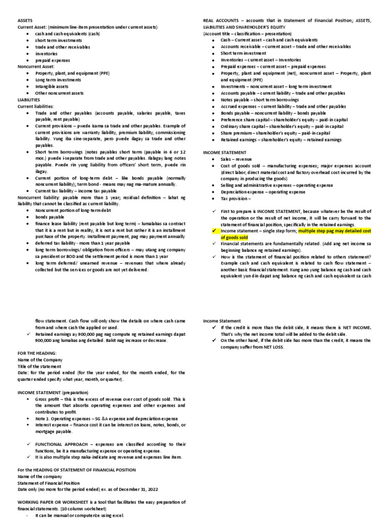 MAS Financial Statements | PDF | Debits And Credits | Expense