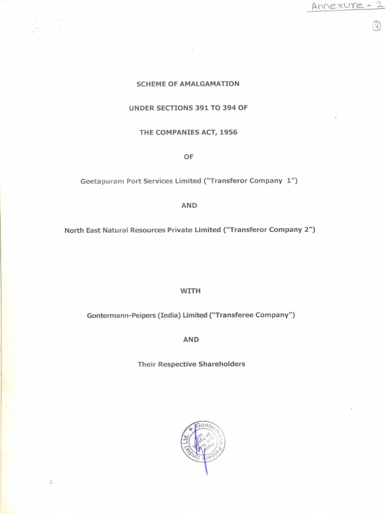 Scheme of Amalgamation | PDF