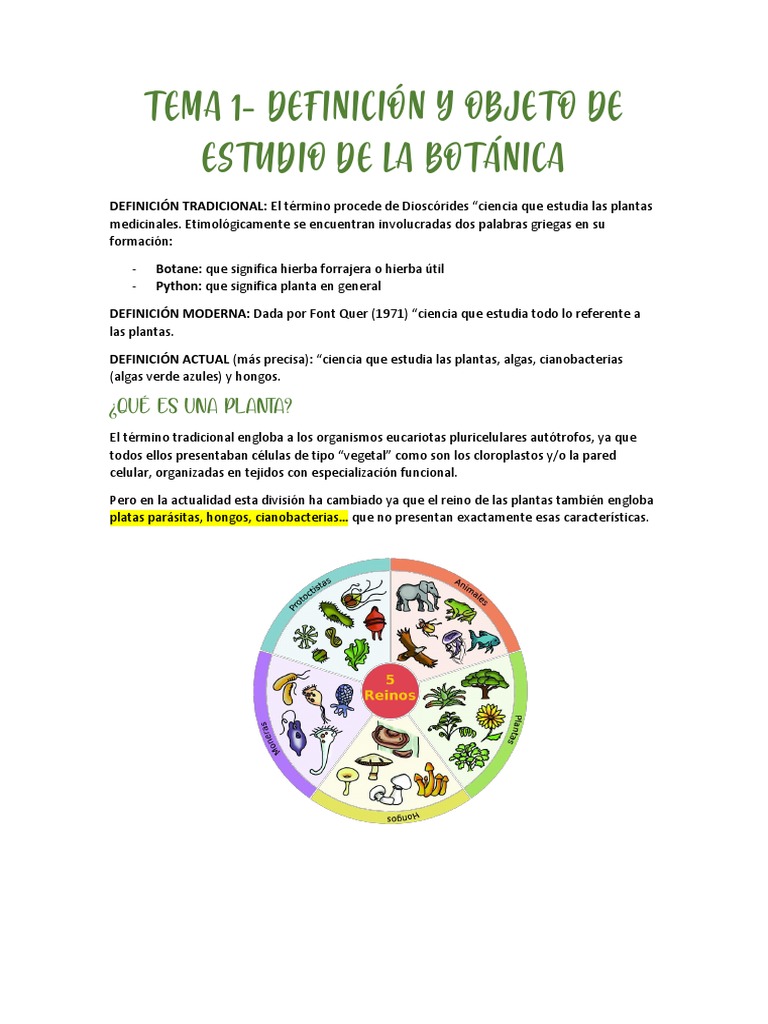 Apuntes Botánica | PDF | Flores | Ramas de la botánica