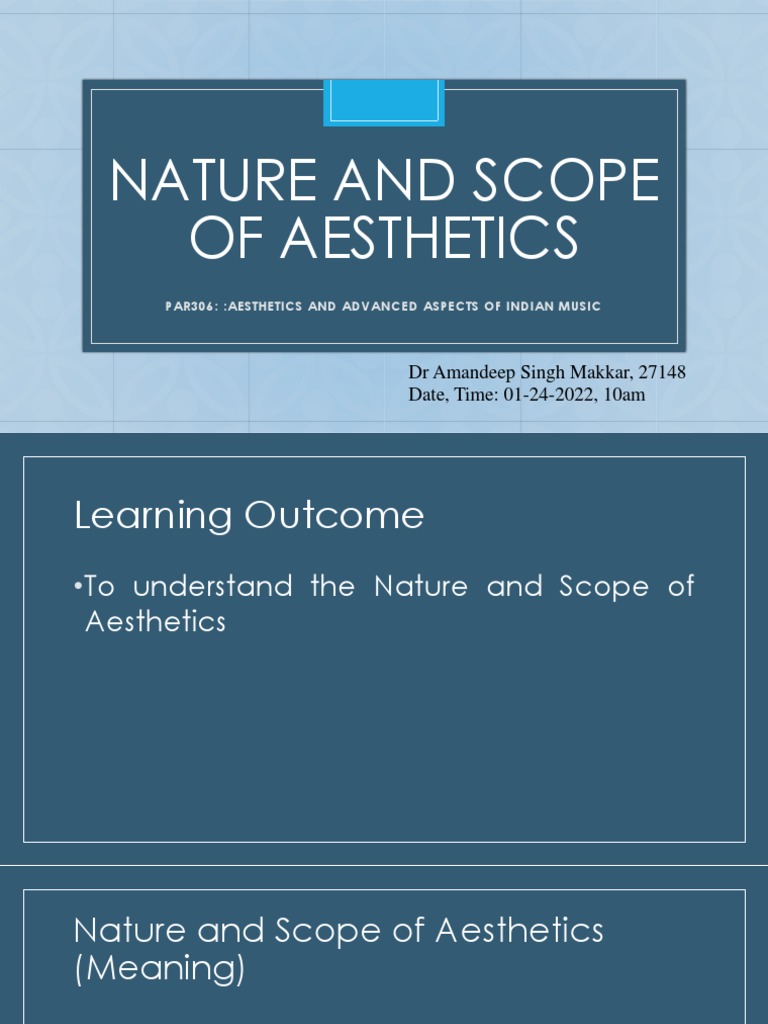 Nature and Scope of Aesthetics | PDF | Aesthetics | Experience