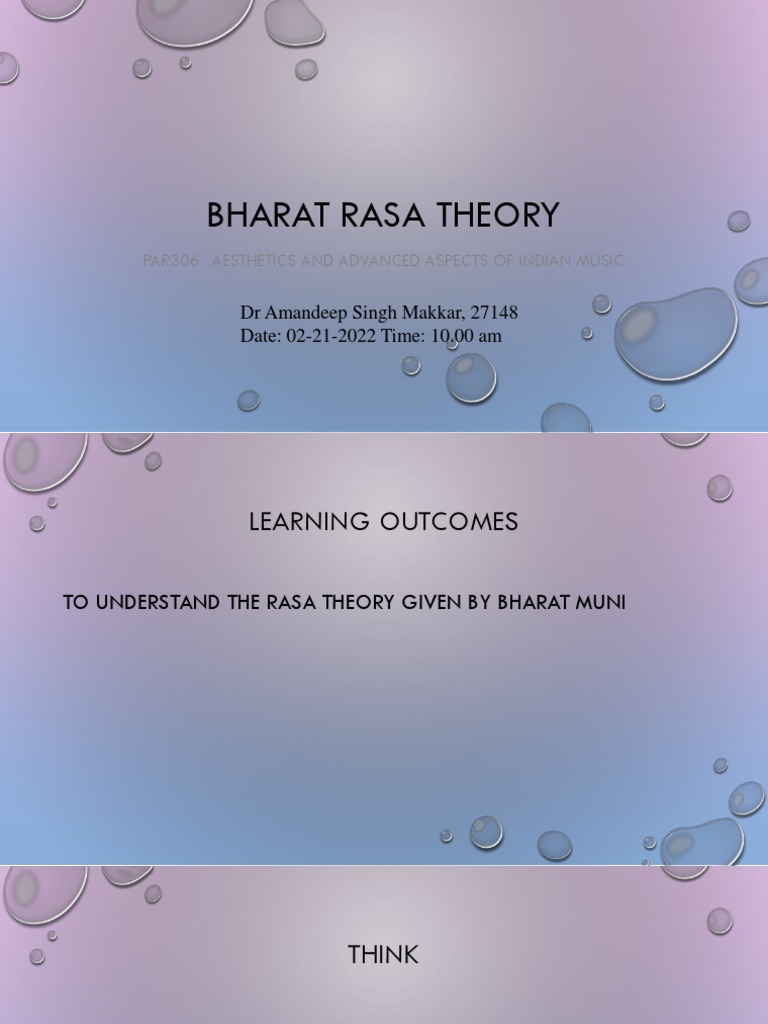 Bharat Rasa Theory | PDF | Sanskrit | Subjective Experience
