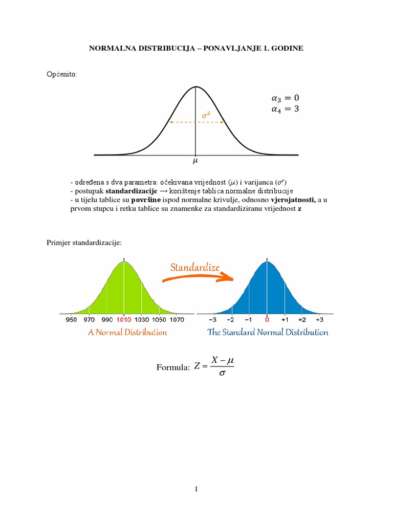 Normalna Distribucija - Zadaci 4.8, 4.9, 4.10 | PDF