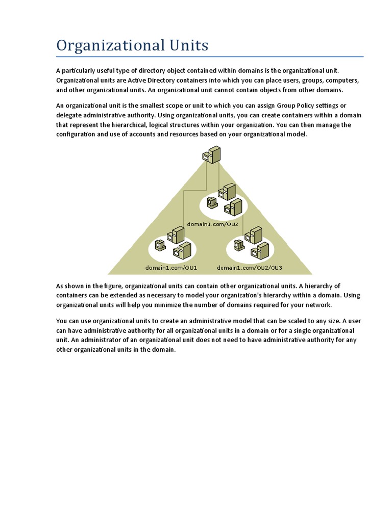 Organizational Units | PDF