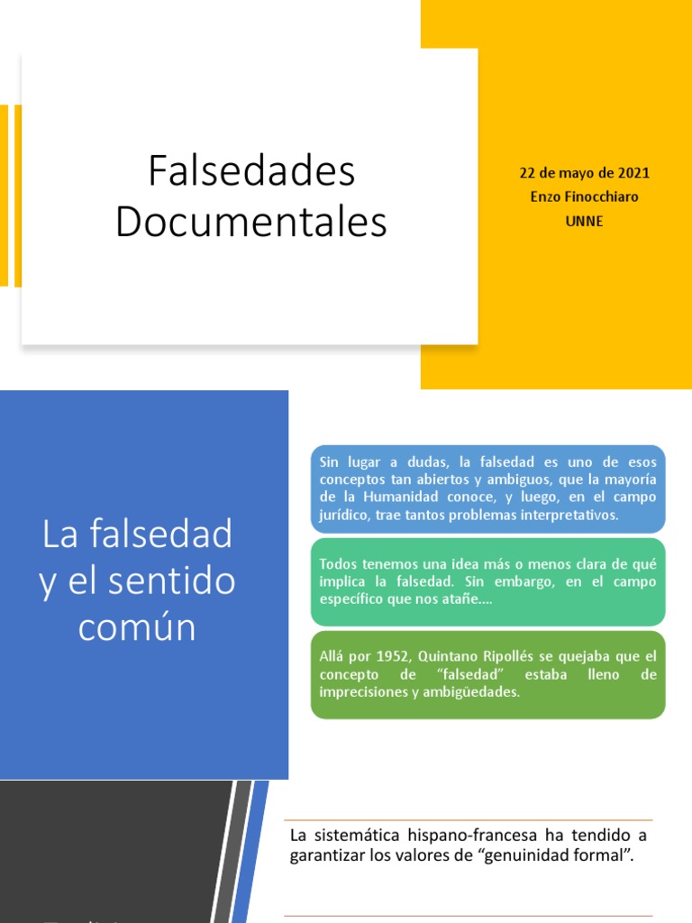 UNNE - MCP - Falsedades Documentales | PDF | Derecho penal | Intención (Derecho Penal)
