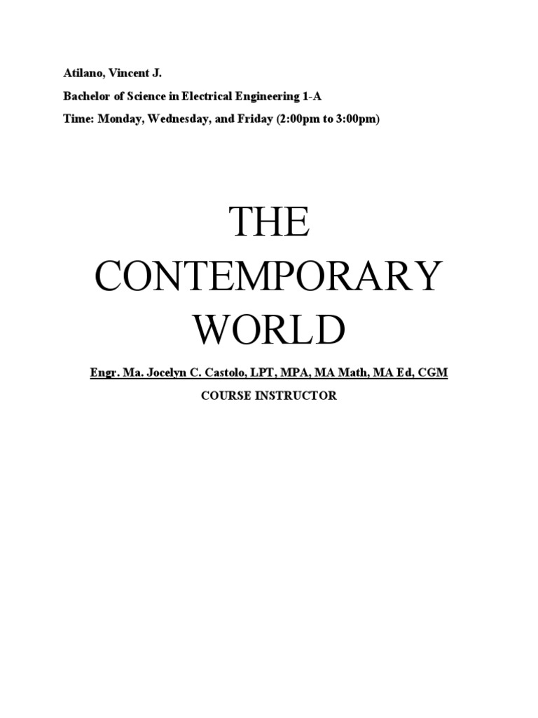 THE Contemporary World | PDF | Globalization