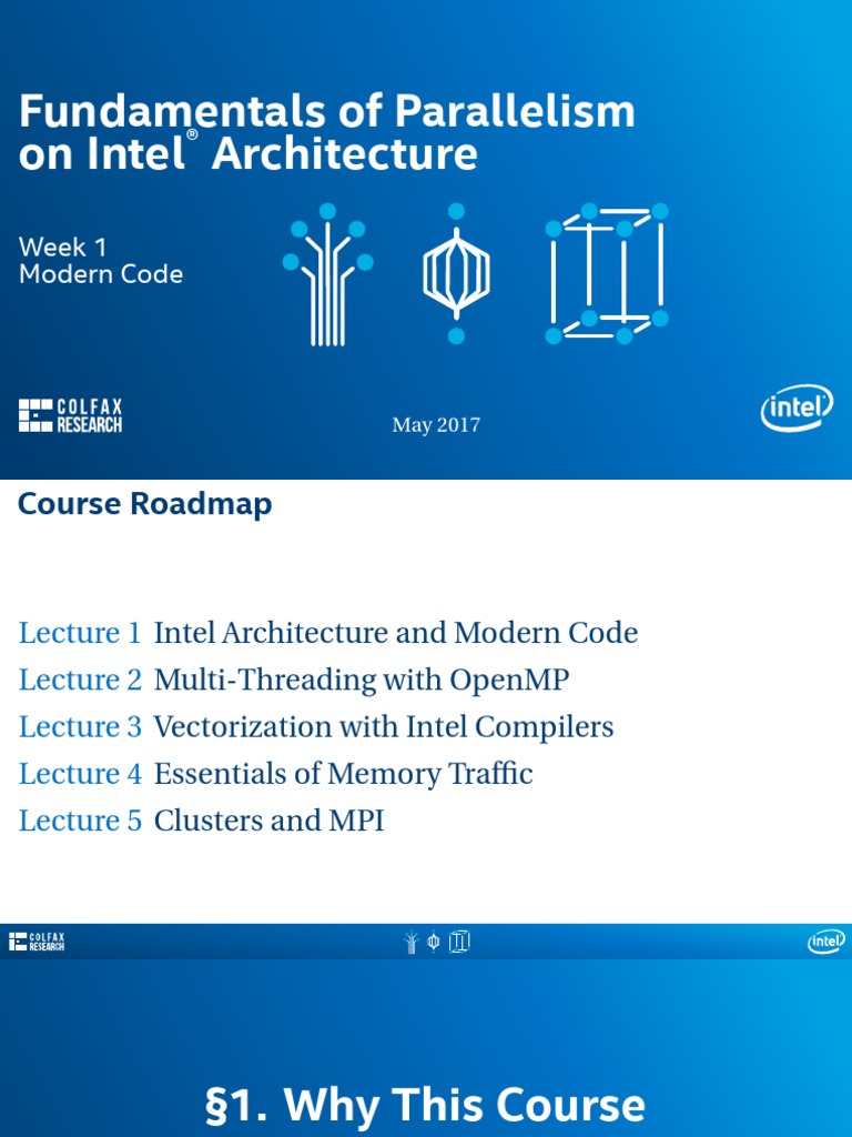 Fundamentals Of Parallelism On Intel Architecture Week 1 Modern Code Pdf Parallel Computing 