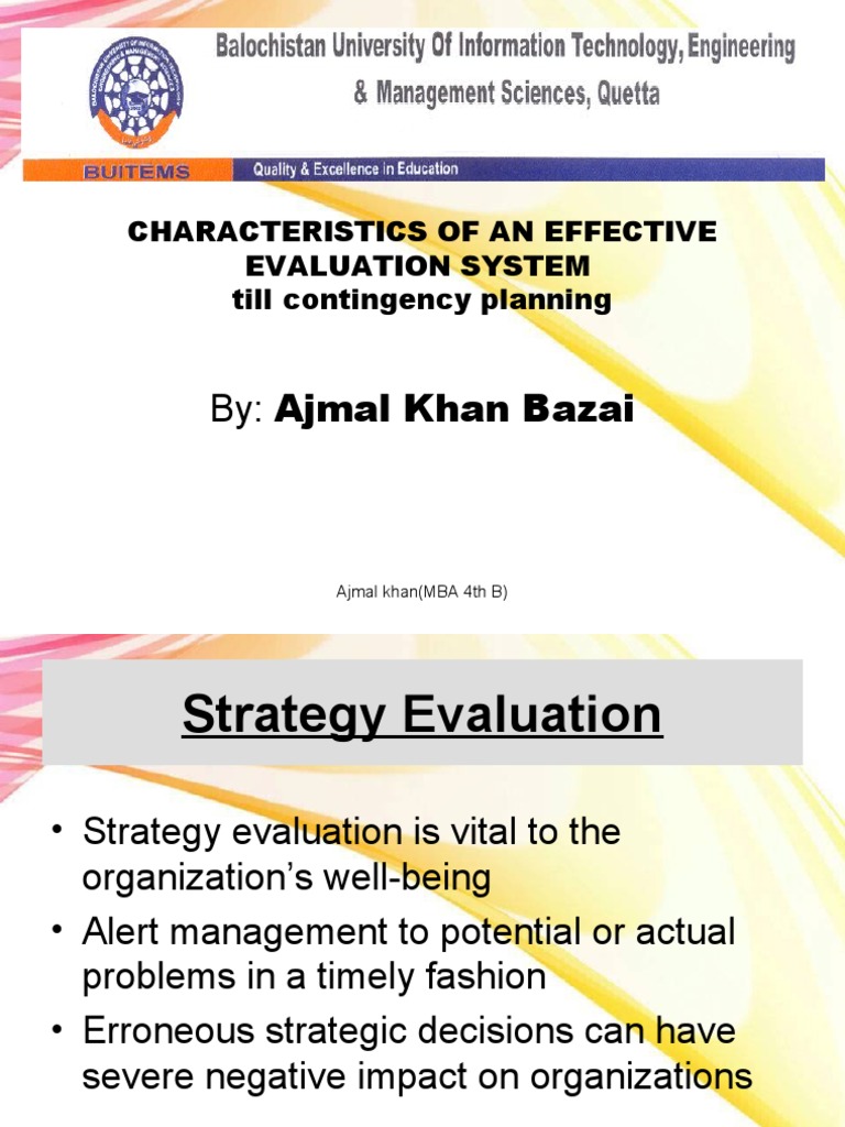 Characteristics of Effective Evaluation Systems | PDF | Evaluation ...