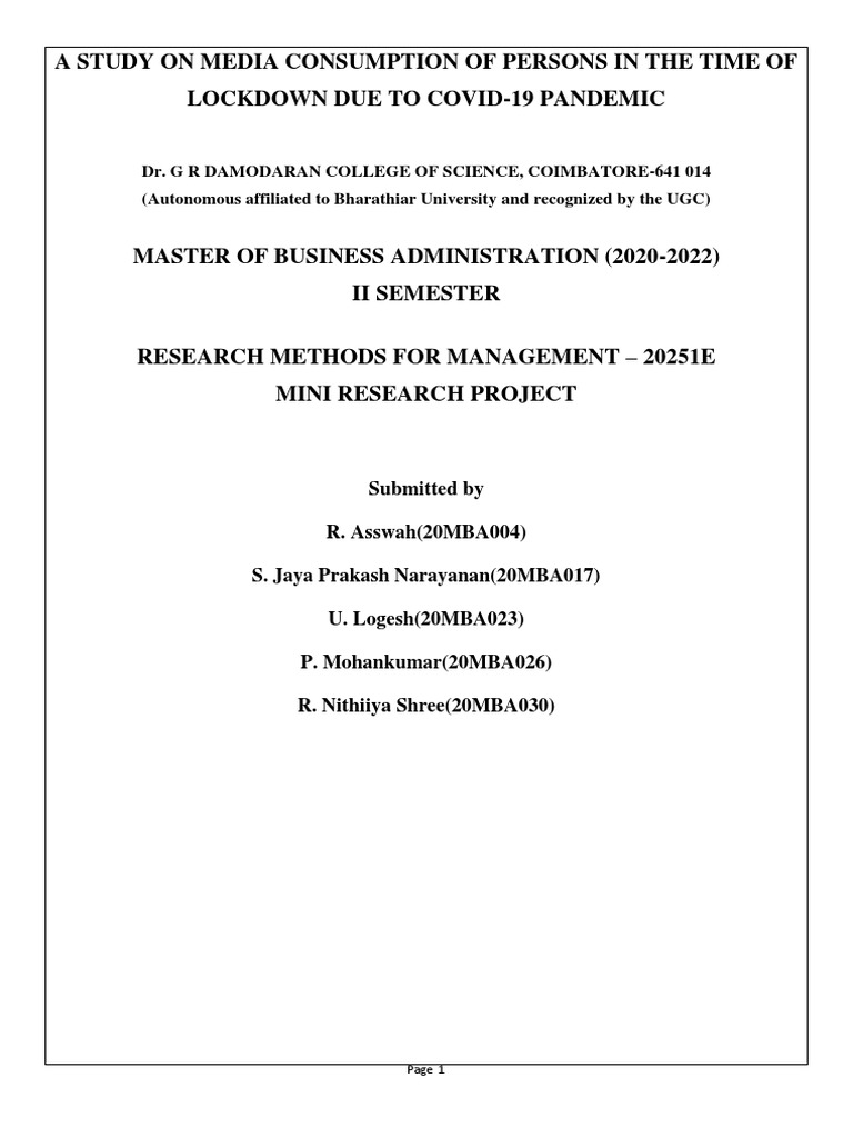 RMM Mini Project Ott Platform | PDF | Statistics | Chi Squared Distribution