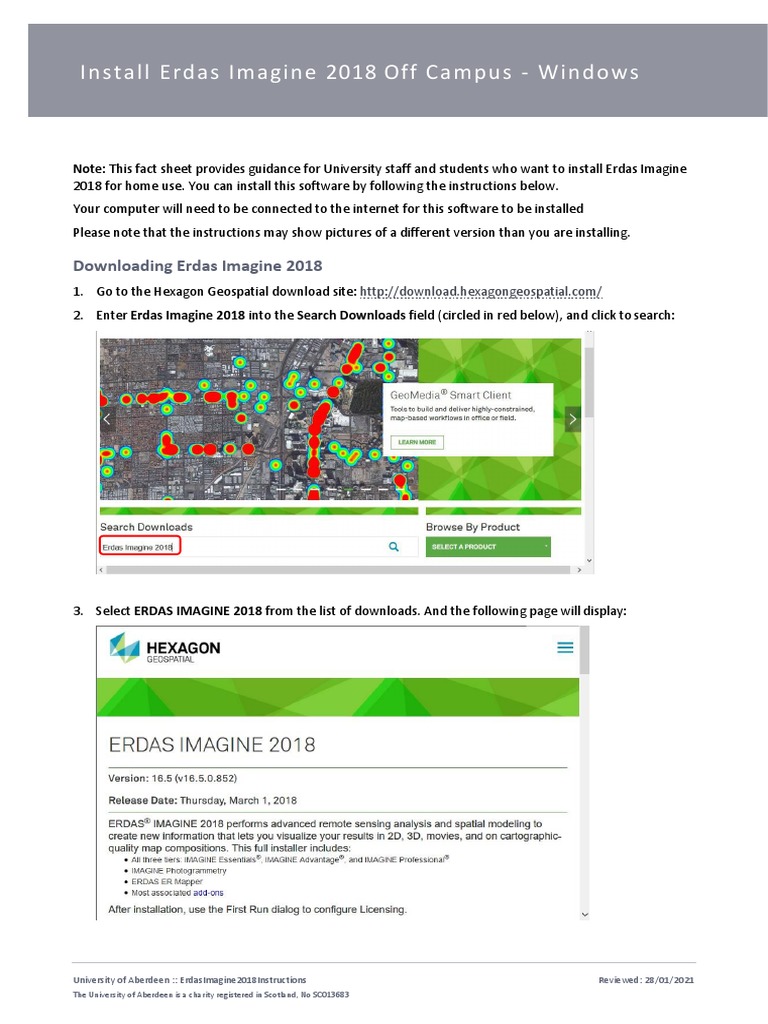 Install Erdas Imagine 2018 Off Campus - Windows | PDF | Download ...