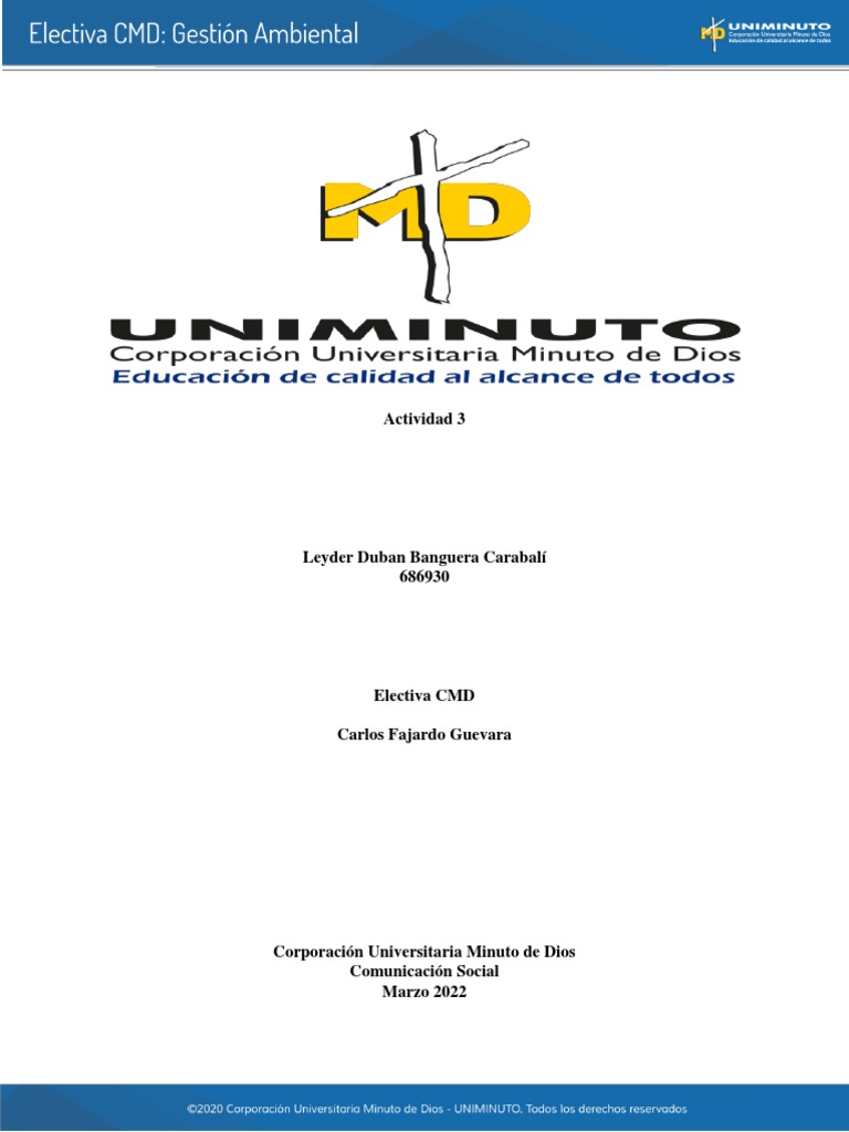 Actividad 3 - Electiva CMD | PDF | Residuos | Diseño