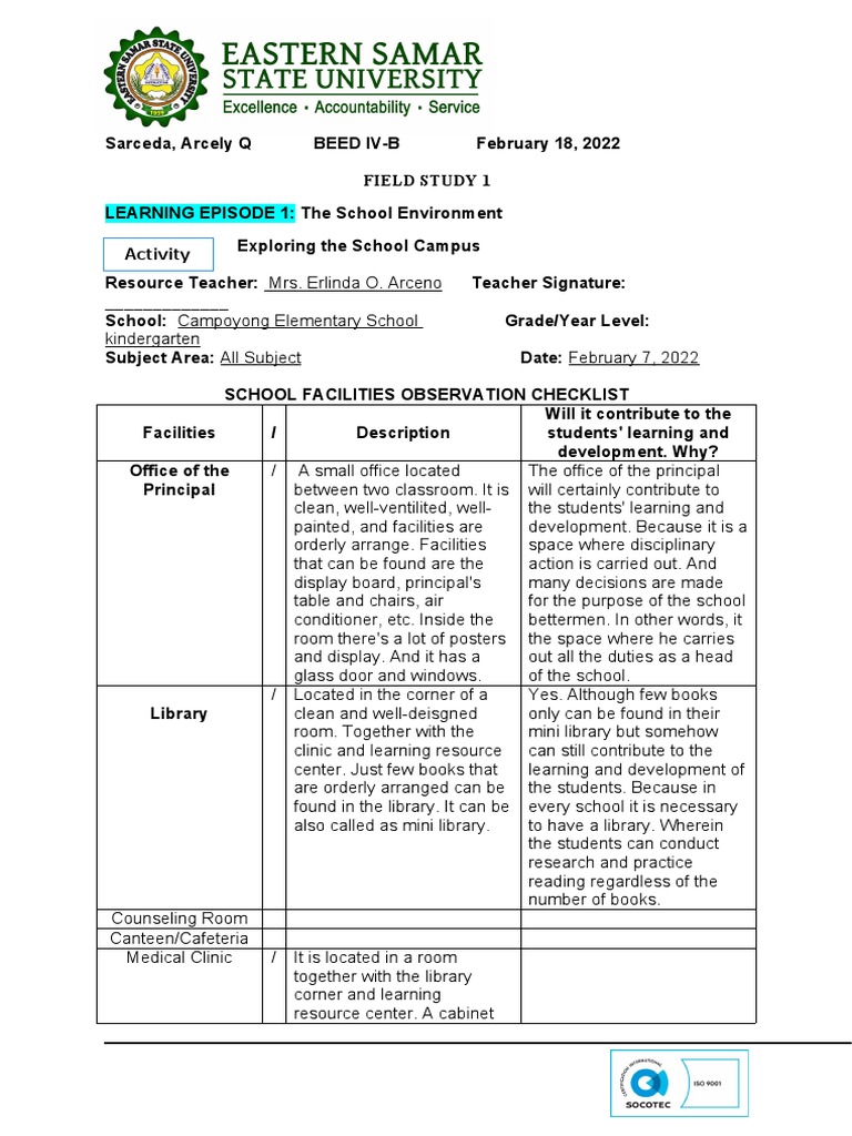 Worksheet FS1 | PDF | Teachers | Classroom