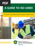 ISO 45003:2021 Standard | PDF | Occupational Safety And Health | Risk