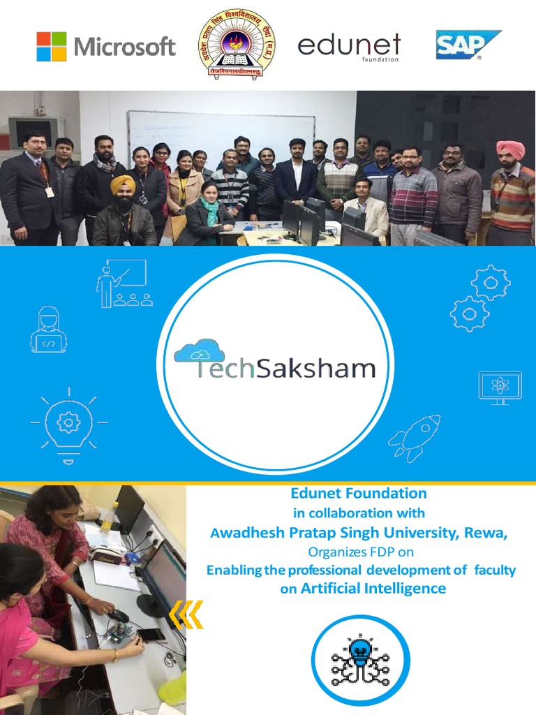 TechSaksham FDP - AI - APS University | PDF | Artificial Intelligence | Intelligence (AI ...