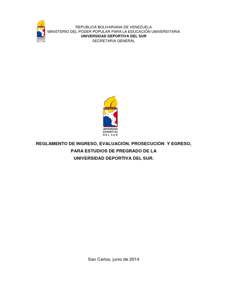 Reglamento de Evaluacion | PDF | Evaluación | Venezuela
