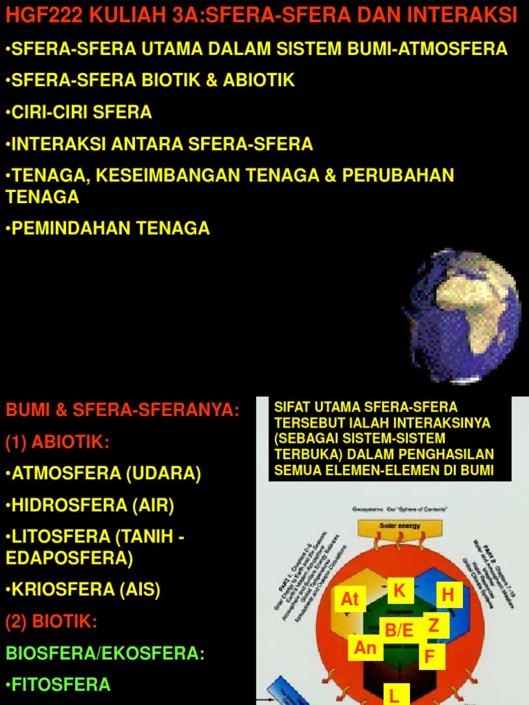 Interaksi Sfera dalam Sistem Bumi | PDF