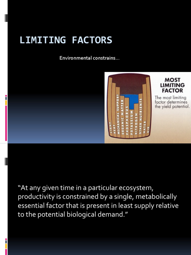 Limiting Factors: Environmental Constrains | PDF | Nature ...