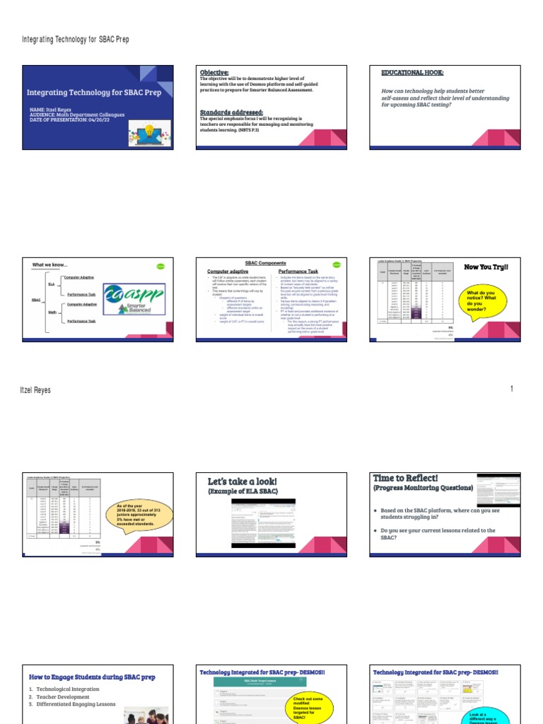 Integrating Technology For Sbac Prep - Handout | PDF | Change ...
