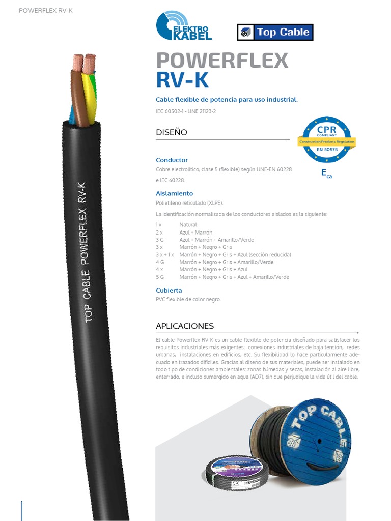 Cable Powerflex RV-K: Características y Usos | PDF | Electricidad ...