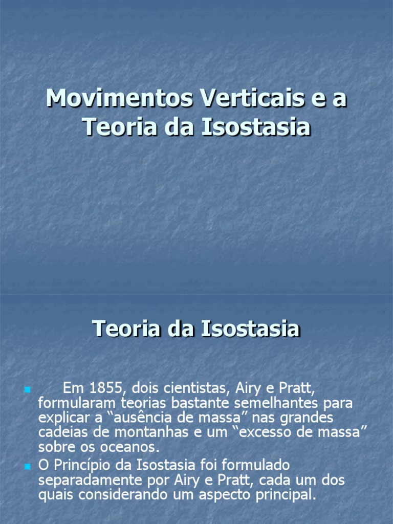 Isostasia - Tectônica | PDF