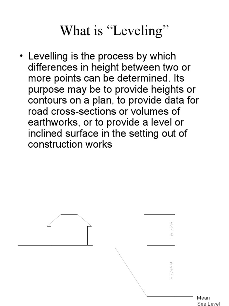 What Is "Leveling" | PDF | Surveying | Sea Level