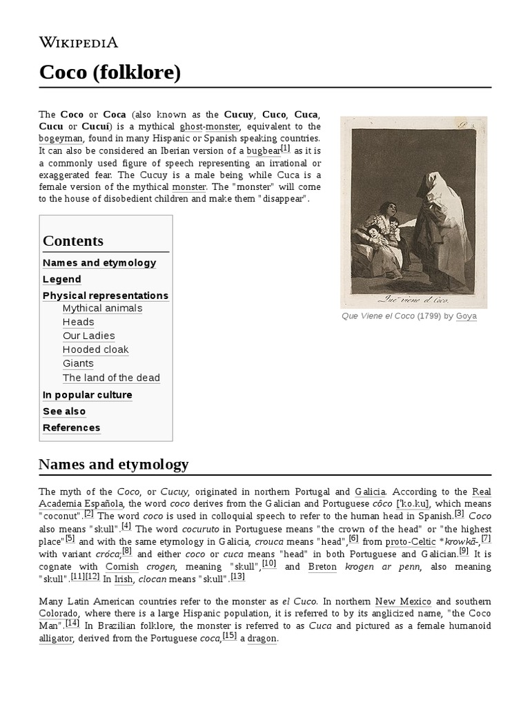 Coco (Folklore) : Cucu or Cucuí) Is A Mythical Ghost-Monster ...