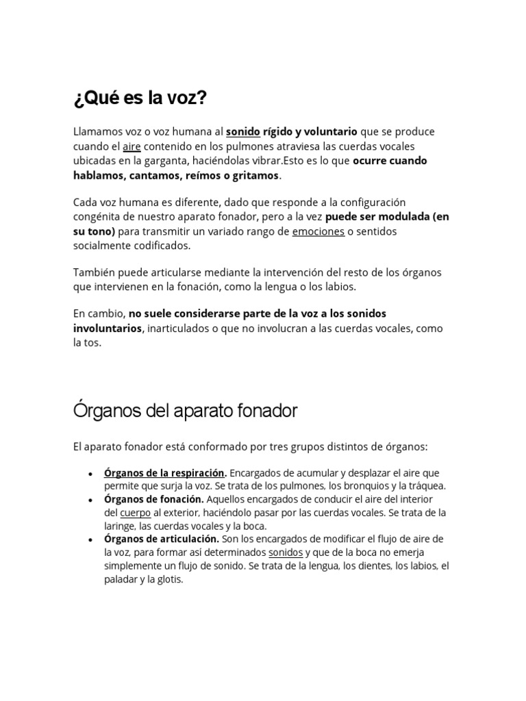 Taller Sobre La Voz | PDF | Otorrinolaringología | Voz humana