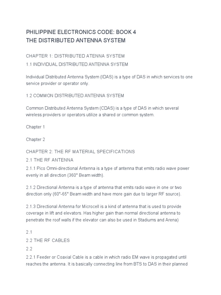 Philippine Electronics Code: Book 4 Overview | PDF | Microwave ...