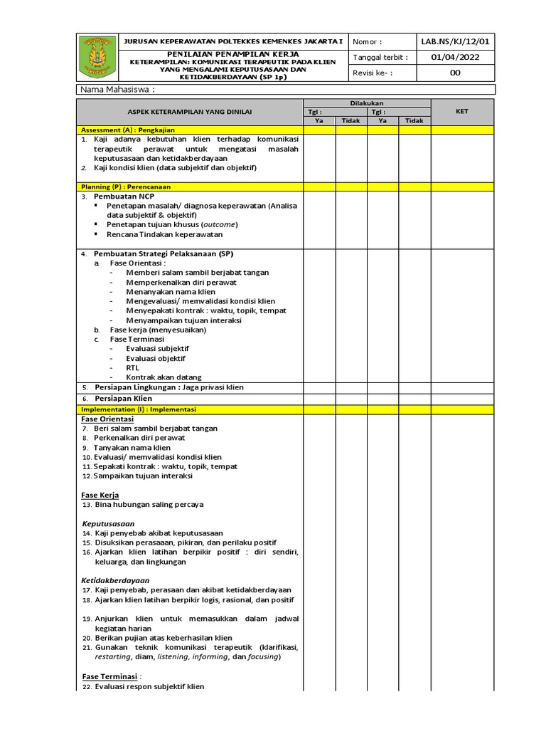 Keputusasaan Dan Ketidakberdayaan SP1,2p | PDF
