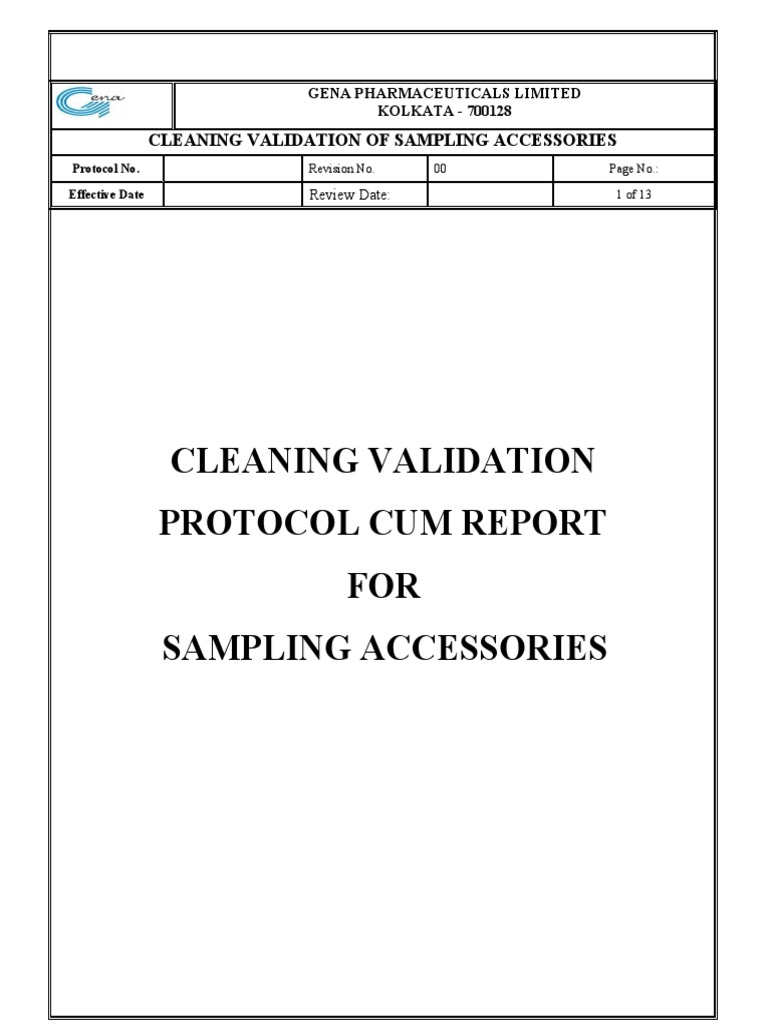 Cleaning Validation of Sampling Tools | Download Free PDF ...