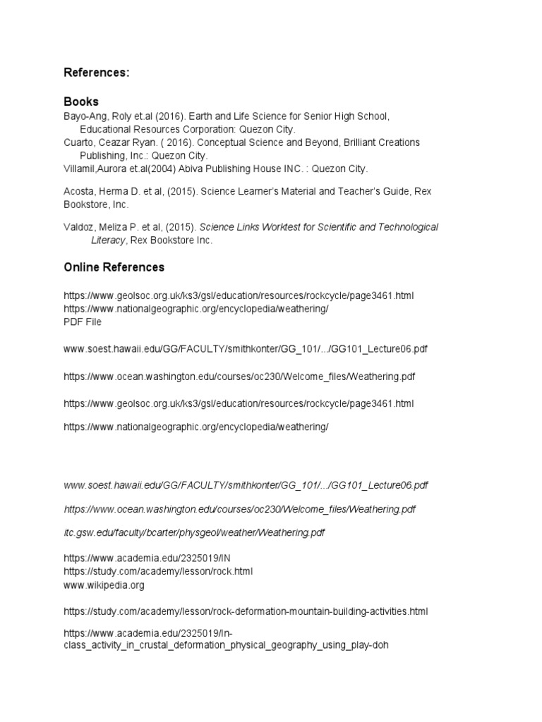 References: Books: Literacy, Rex Bookstore Inc | PDF