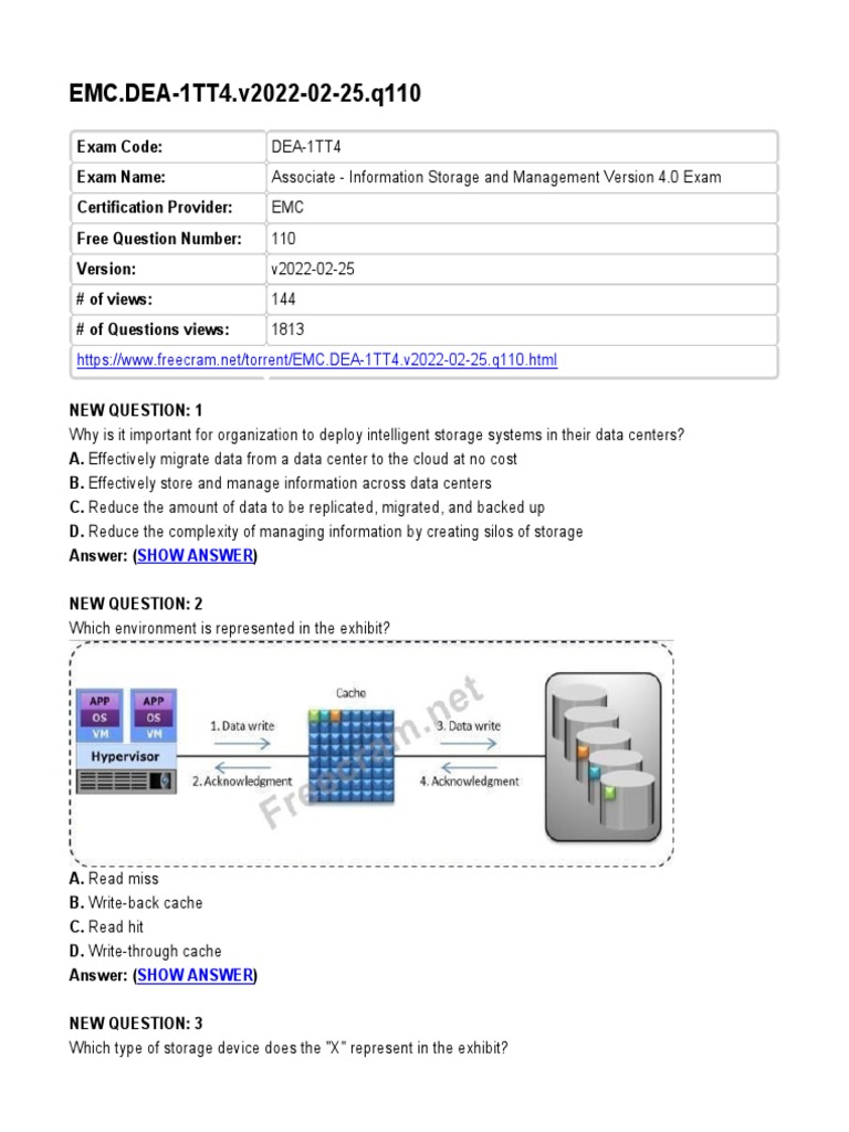 EMC - DEA-1TT4.v2022-02-25.q110: Show Answer | PDF | Backup | Cloud ...