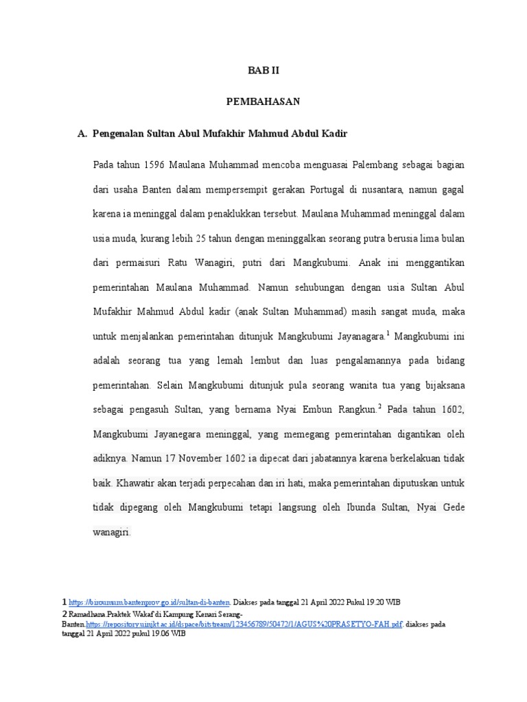 Pengenalan Sultan Abul | PDF
