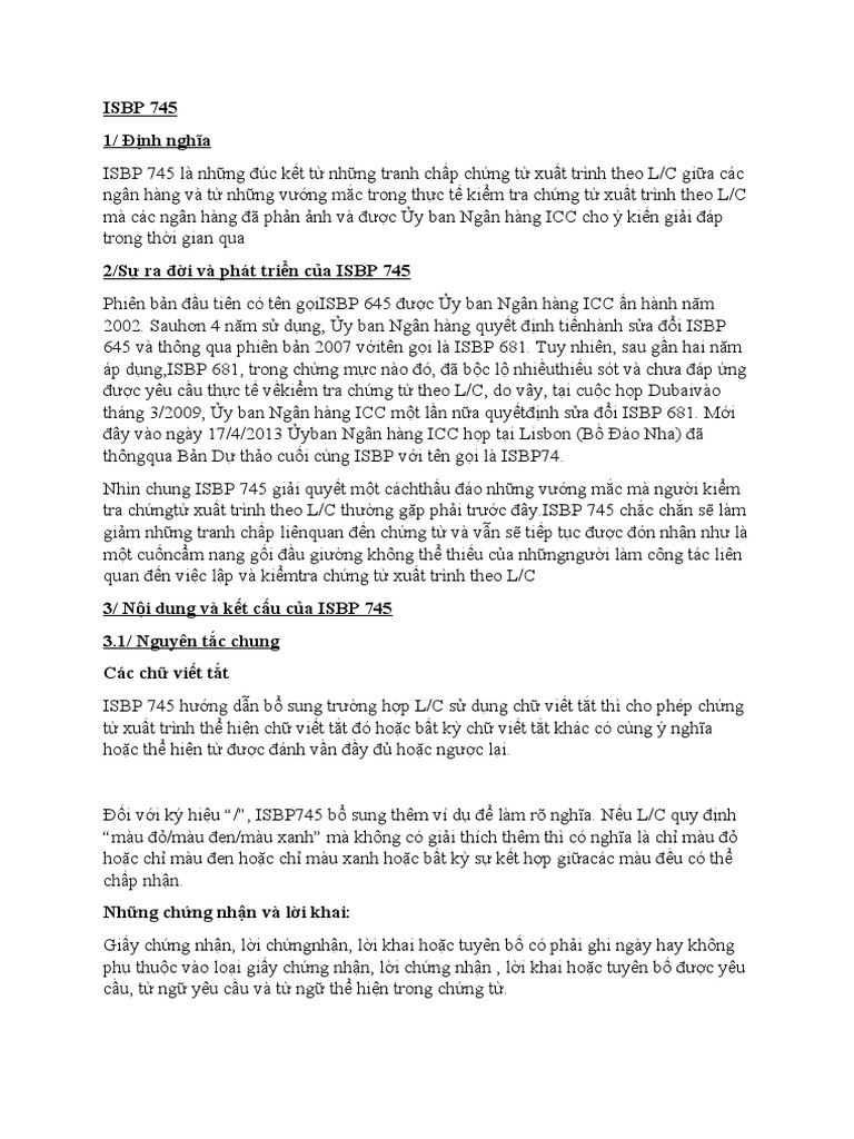 ISBP 745 (đã chỉnh sửa) | PDF