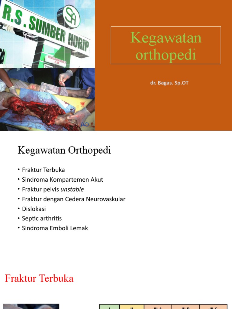 Kegawatan Orthopedi RSSH | PDF