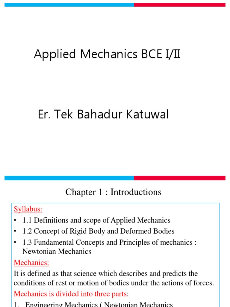 Applied Mechanics | PDF | Mechanics | Force