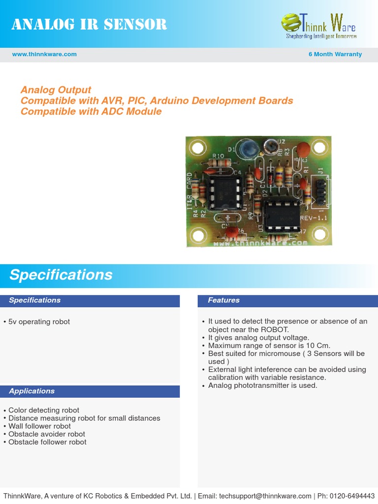 Analog IR Sensor (Distance Measurement) | PDF | Technology & Engineering