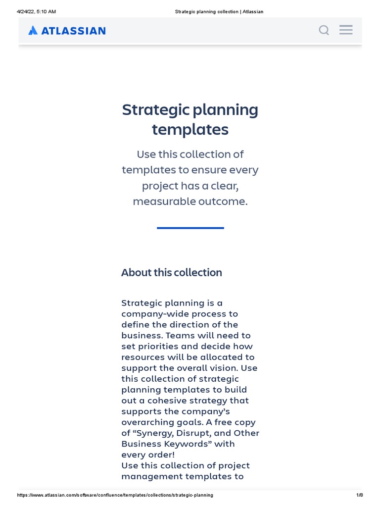 Strategic Planning Collection - Atlassian | PDF | Strategic Planning ...