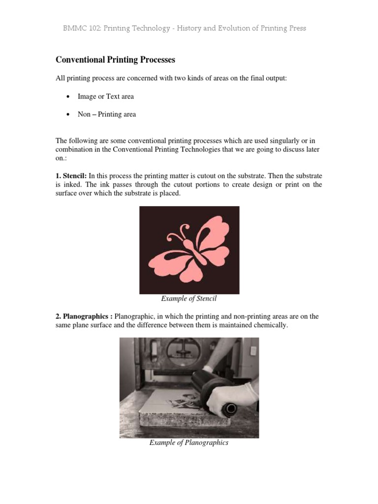 Study Material - II - Pre Digital Conventional Printing Techniques ...