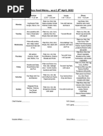 Mess Menu | PDF | Food And Drink Preparation | Eating Behaviors Of Humans